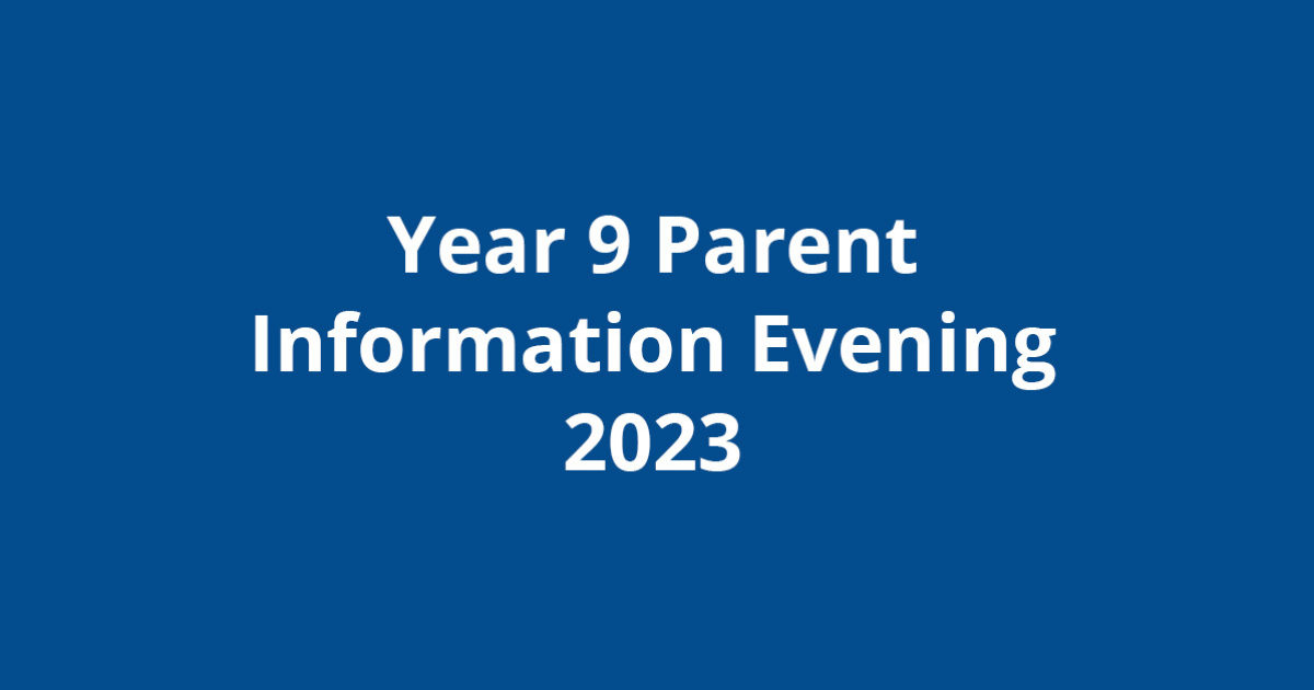 Year 9 Parent Information Evening 2023 - Macleans College
