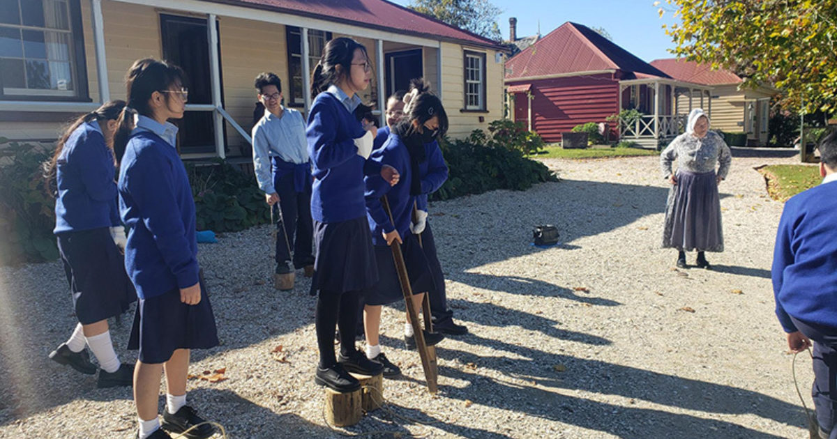 International students experience living history museum - Macleans College